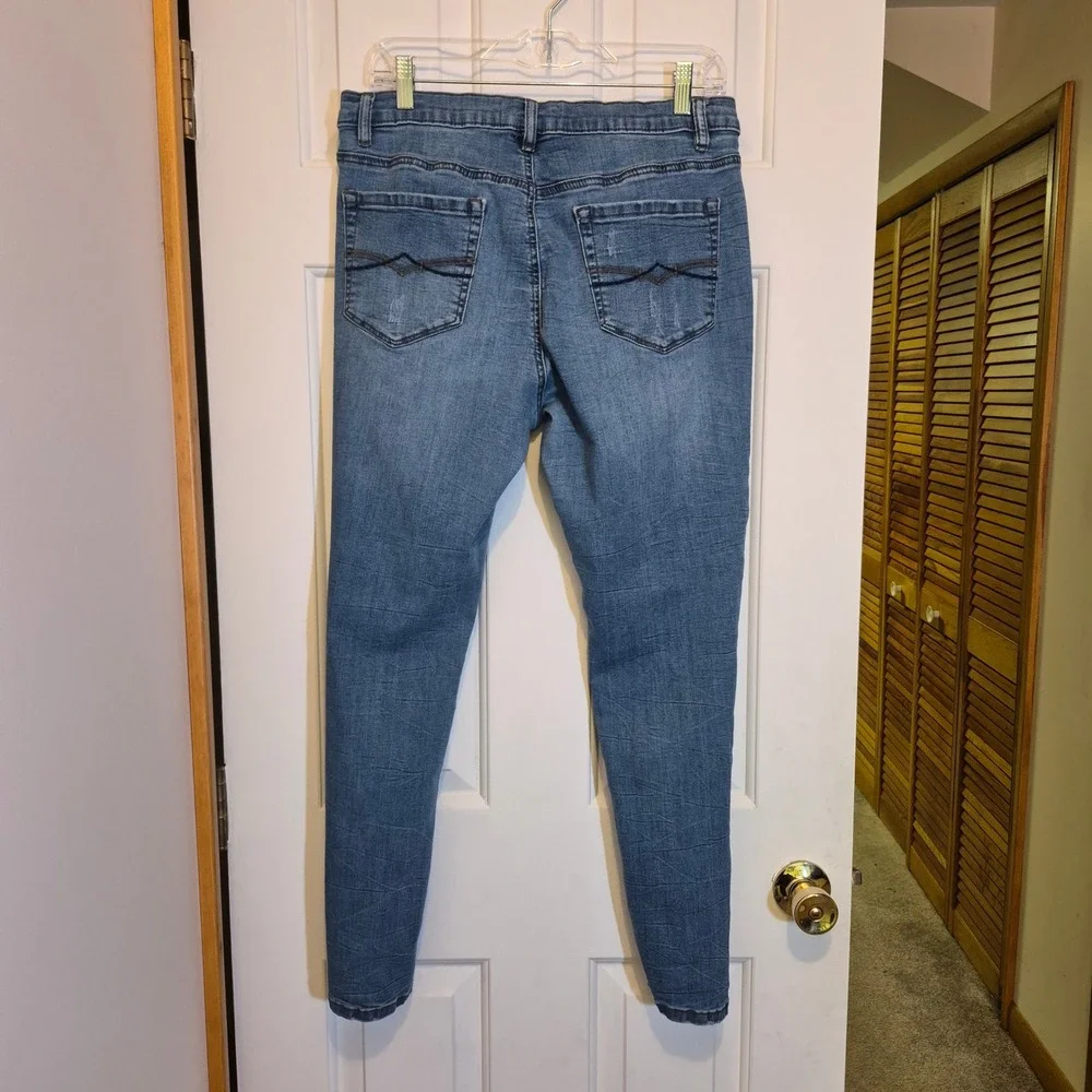 Mudd | Jeans | Mudd Womens High Rise Jean Legging Blue Distressed Flx ...